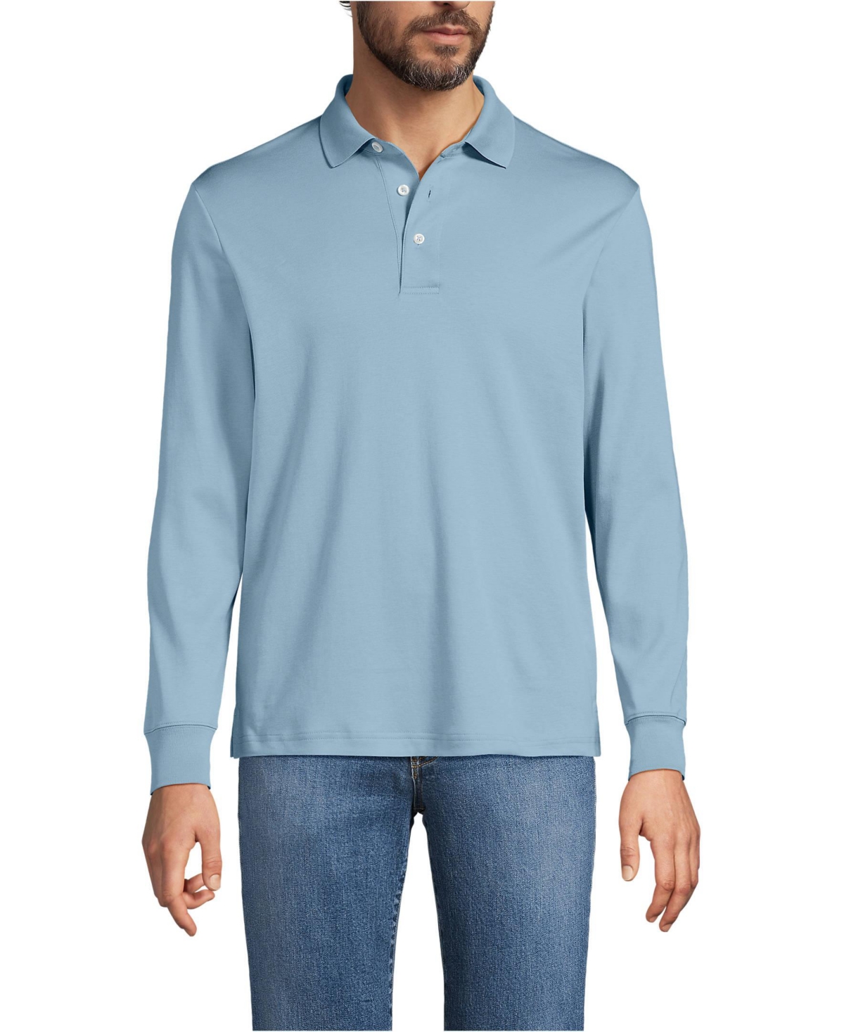 Click here for Lands End Mens Long Sleeve Cotton Supima Polo Shir... prices
