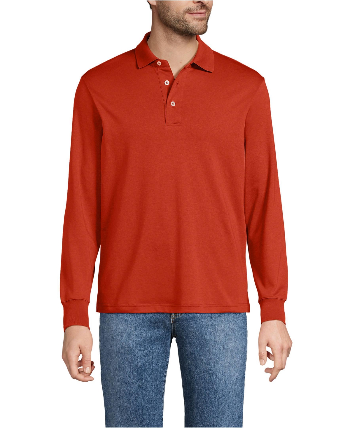 Click here for Lands End Mens Long Sleeve Cotton Supima Polo Shir... prices