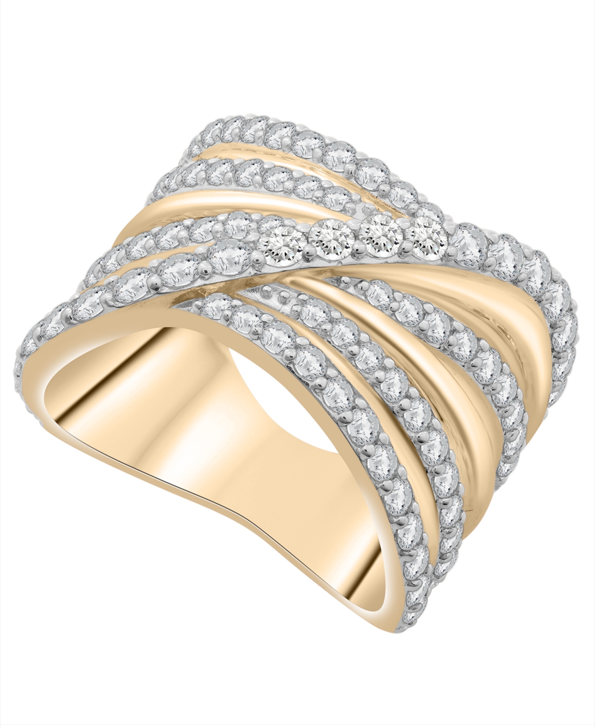 Click here for Diamond Criss Cross Band (2 ct. t.w.) in 14K Yello... prices