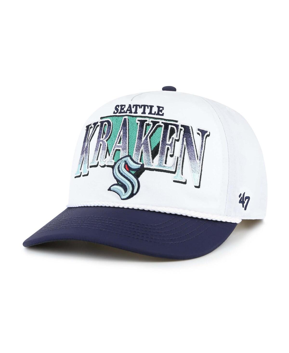 Click here for 47 Brand Mens White/Deep Sea Blue Seattle Kraken T... prices