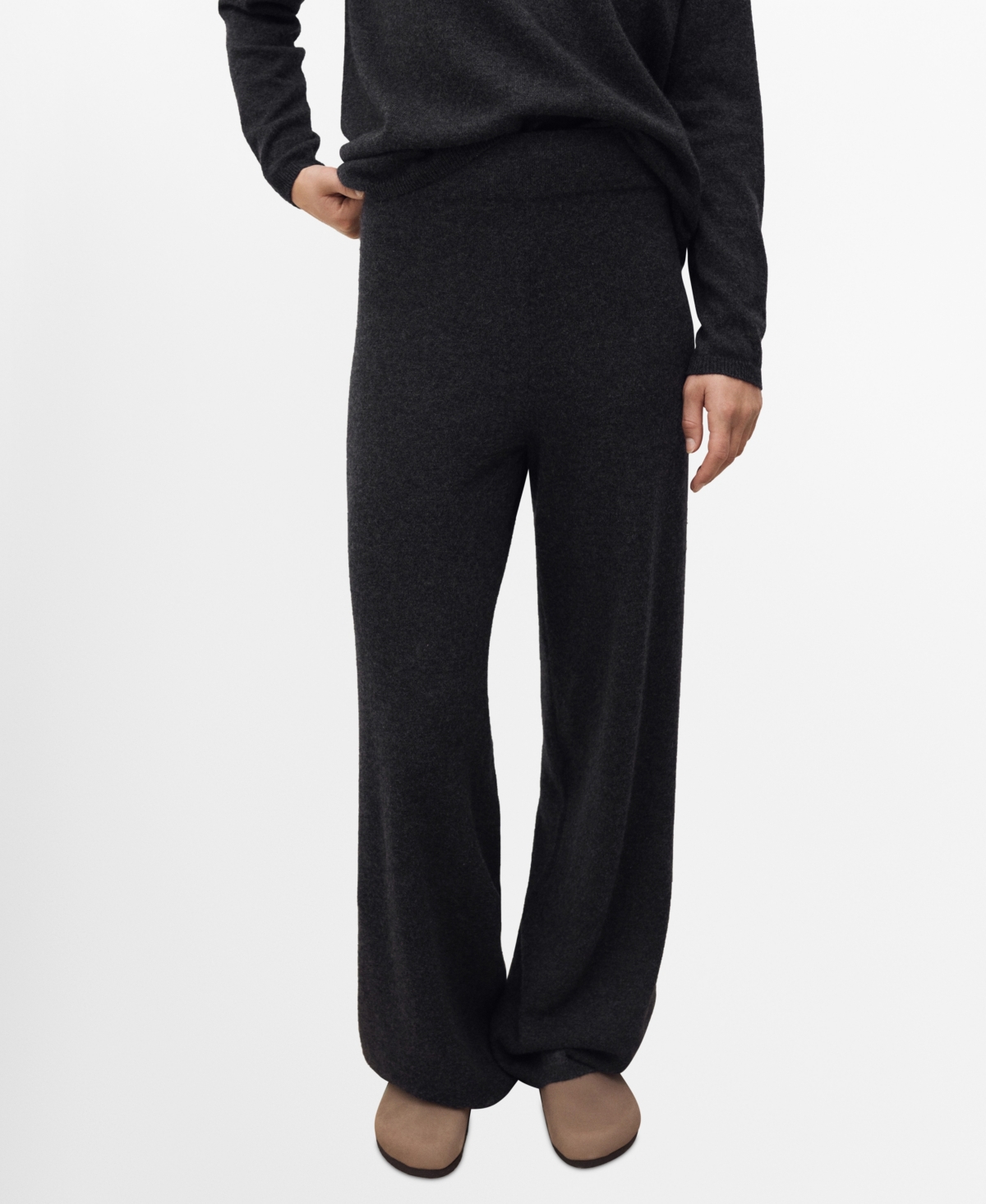 Click here for Mango Womens Cashmere Pants - Charcoal prices