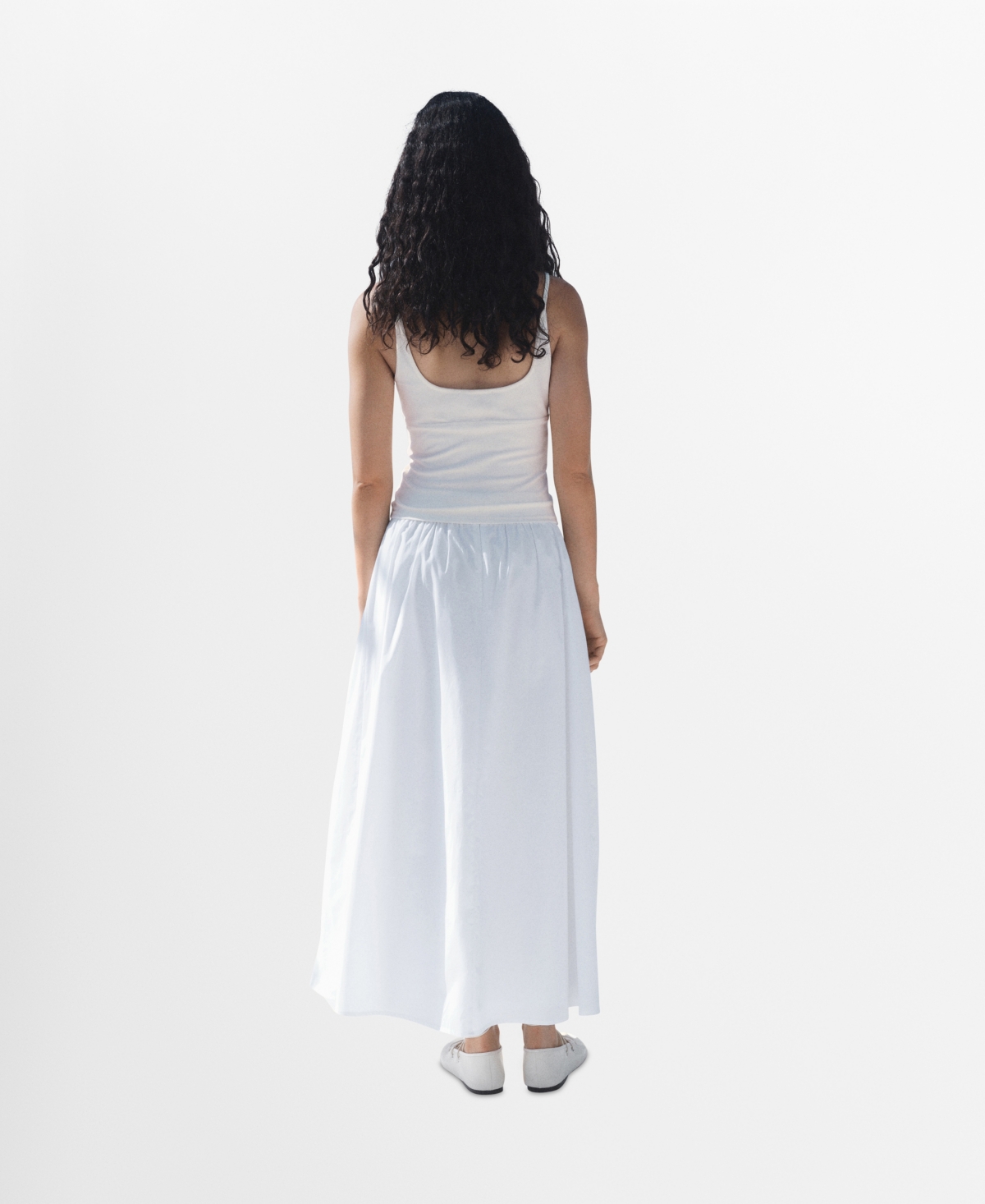 Click here for Mango Womens Pleated Midi Cotton Skirt - White prices