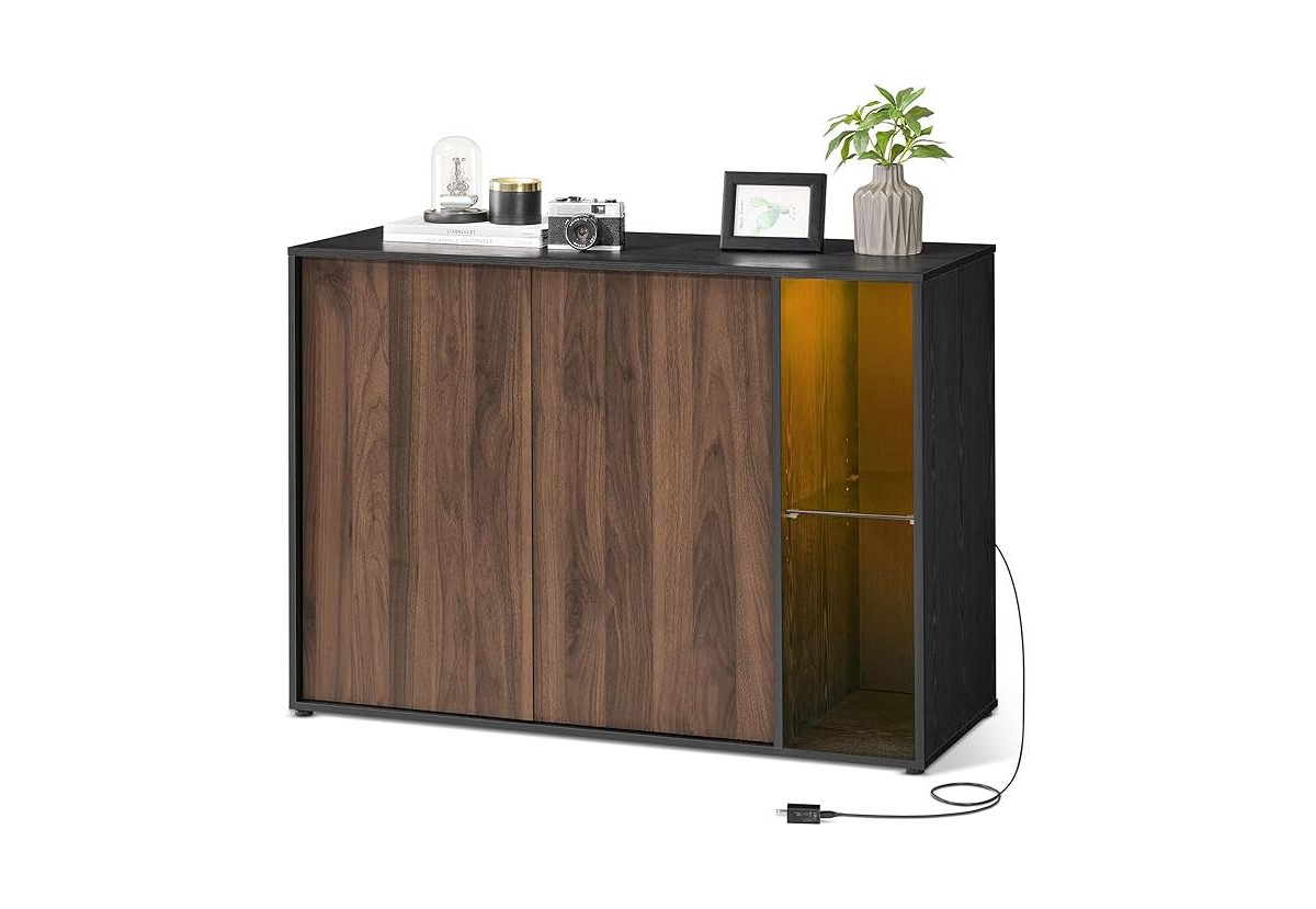 Click here for Songmics Home Storage Cabinet - Natural walnut prices