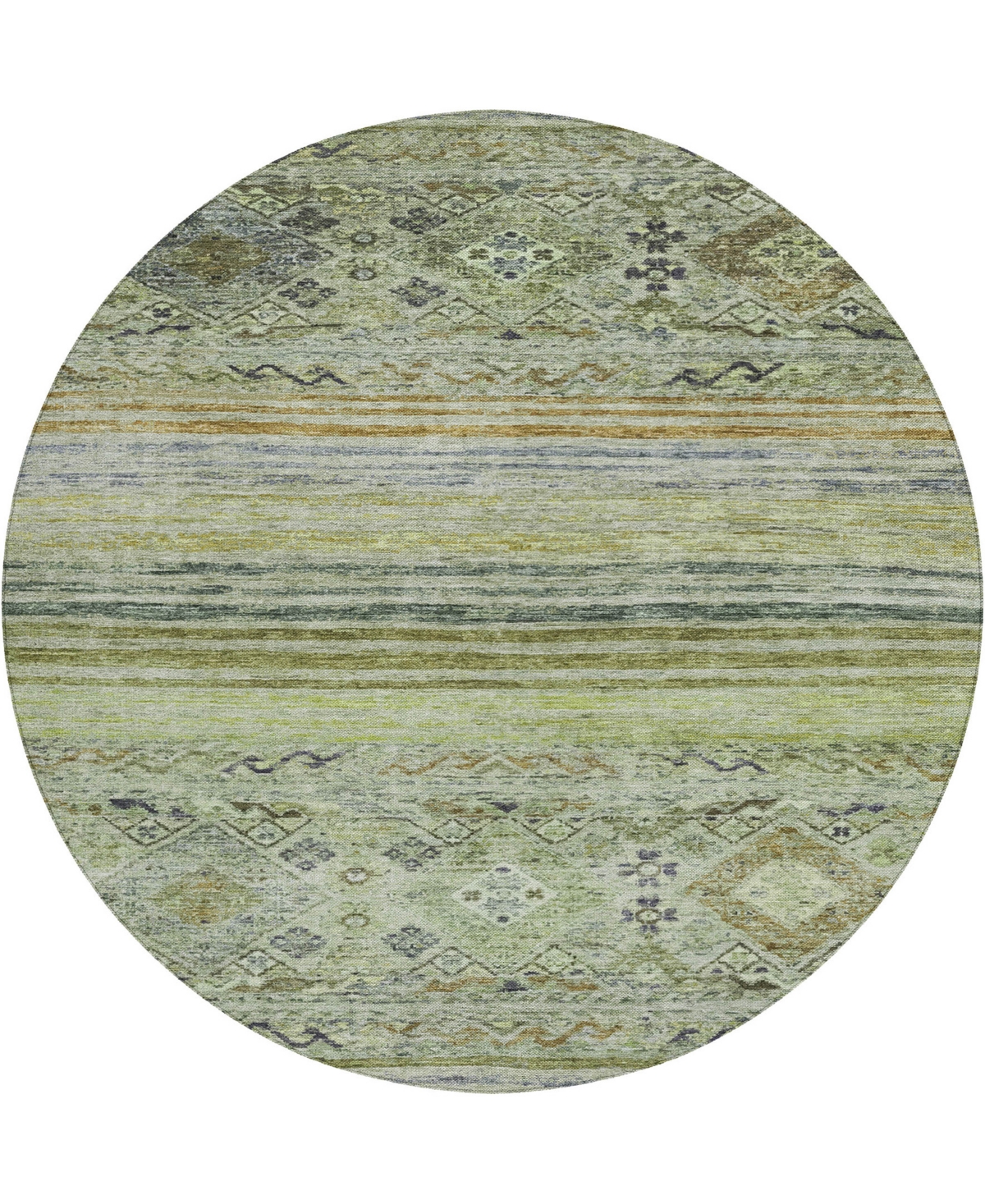 Click here for Dalyn Karaj KJ4 8x8 Round Area Rug - Grass  Jade prices