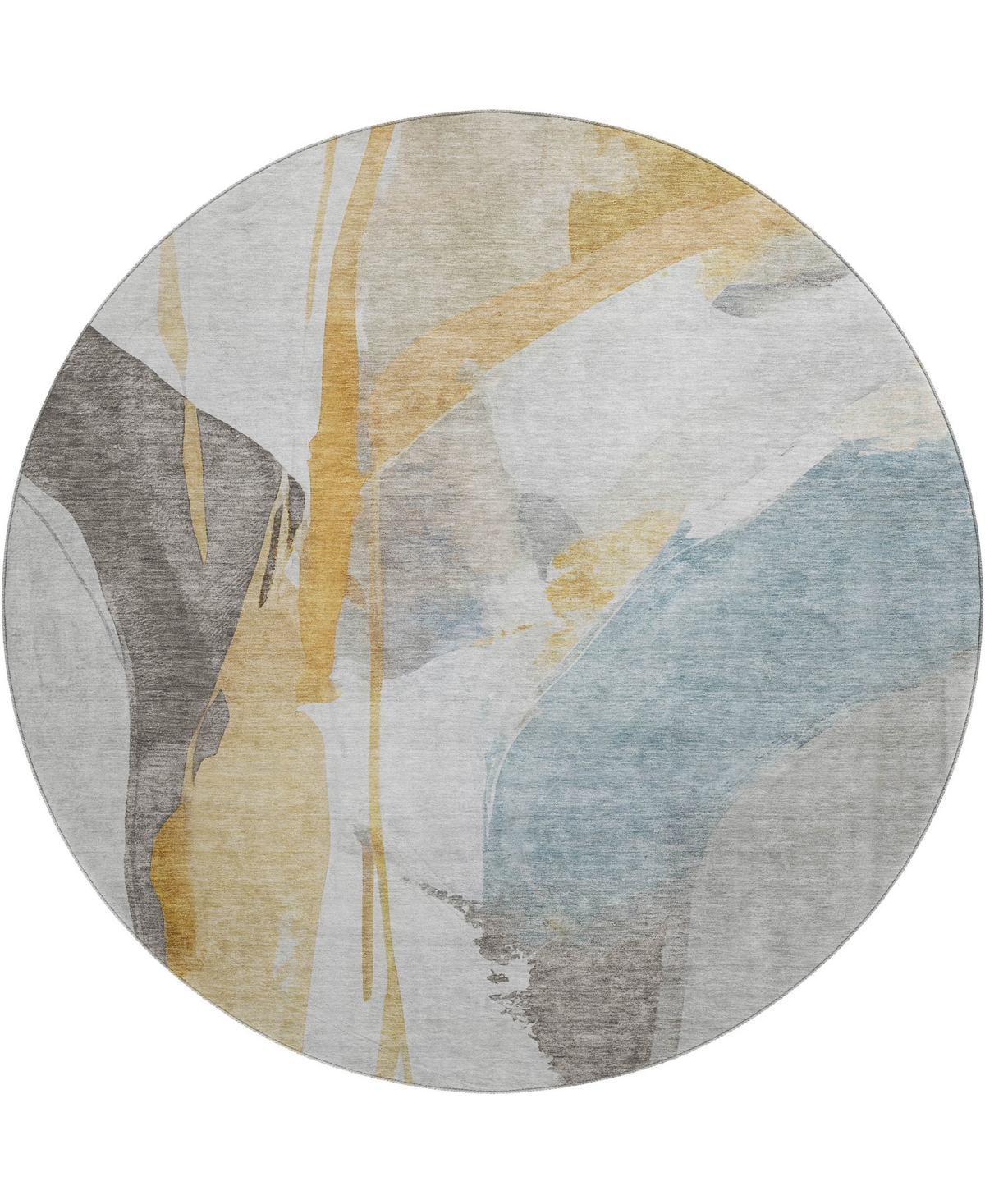Click here for Dalyn Ravenna RN7 8x8 Round Area Rug - Gold prices