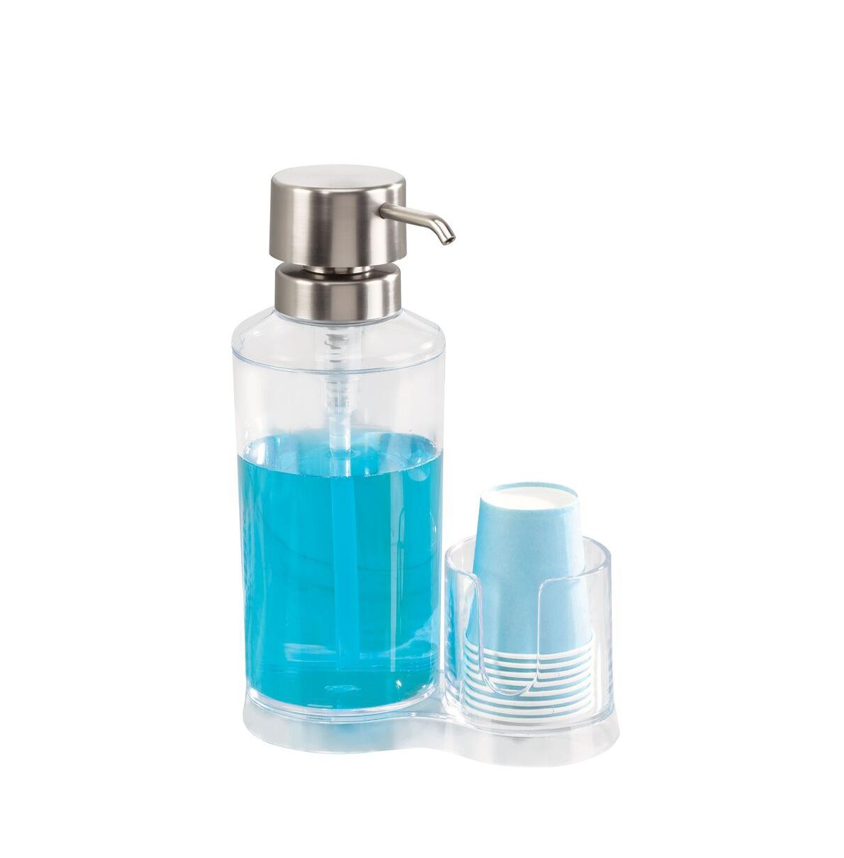 Click here for iDesign Mouthwash Caddy with Cup Holder - Clear/Br... prices