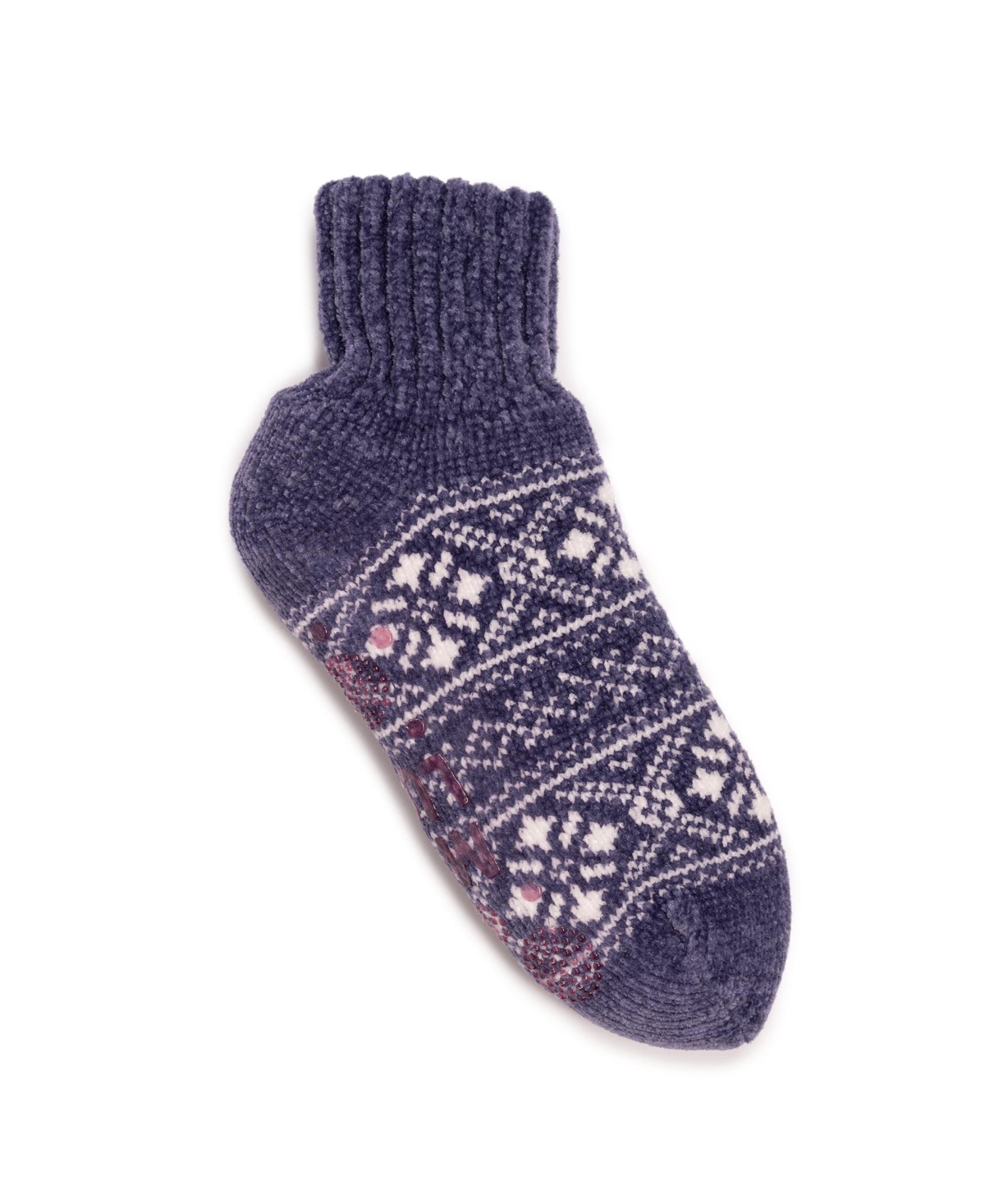 Click here for Muk Luks Womens Chenille Cabin Socks - Amethyst prices