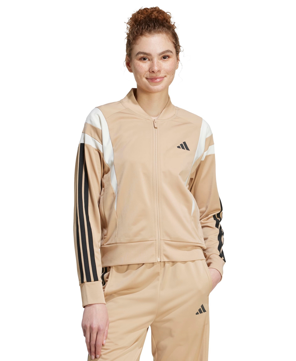 Click here for adidas Womens 3S Fashion Track Jacket - Warm Sands... prices