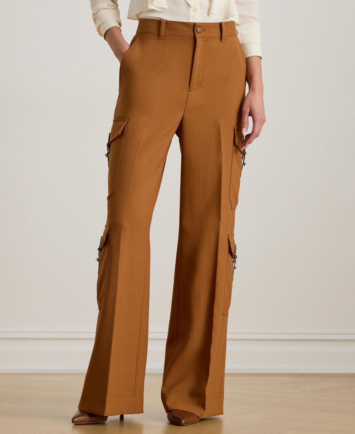 Click here for Lauren Ralph Lauren Womens Wide-Leg Cargo Pants -... prices
