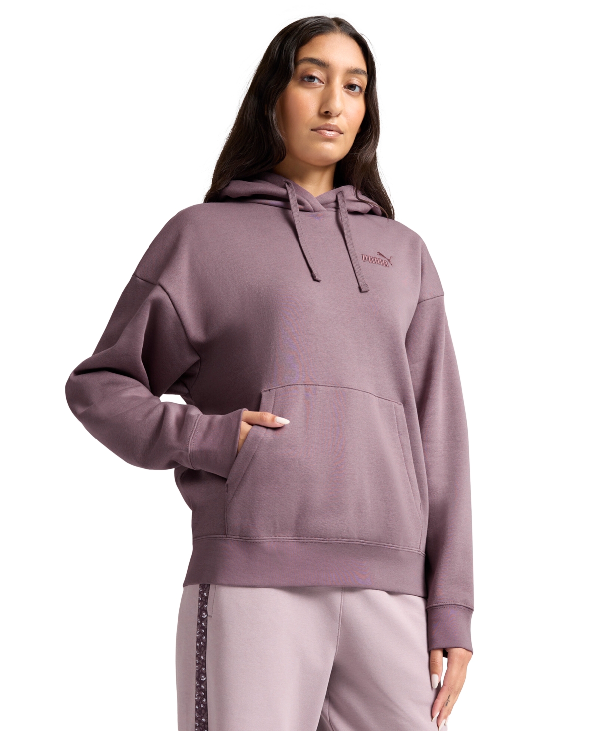 PUMA Womens Long Sleeve Fleece Active Hoodie  X-large  Purple