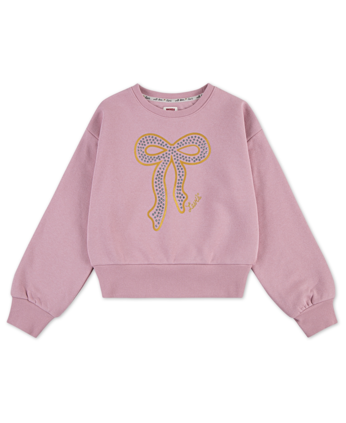 Click here for Levis Girls Meet and Greet Ribbed Crewneck Long Sl... prices