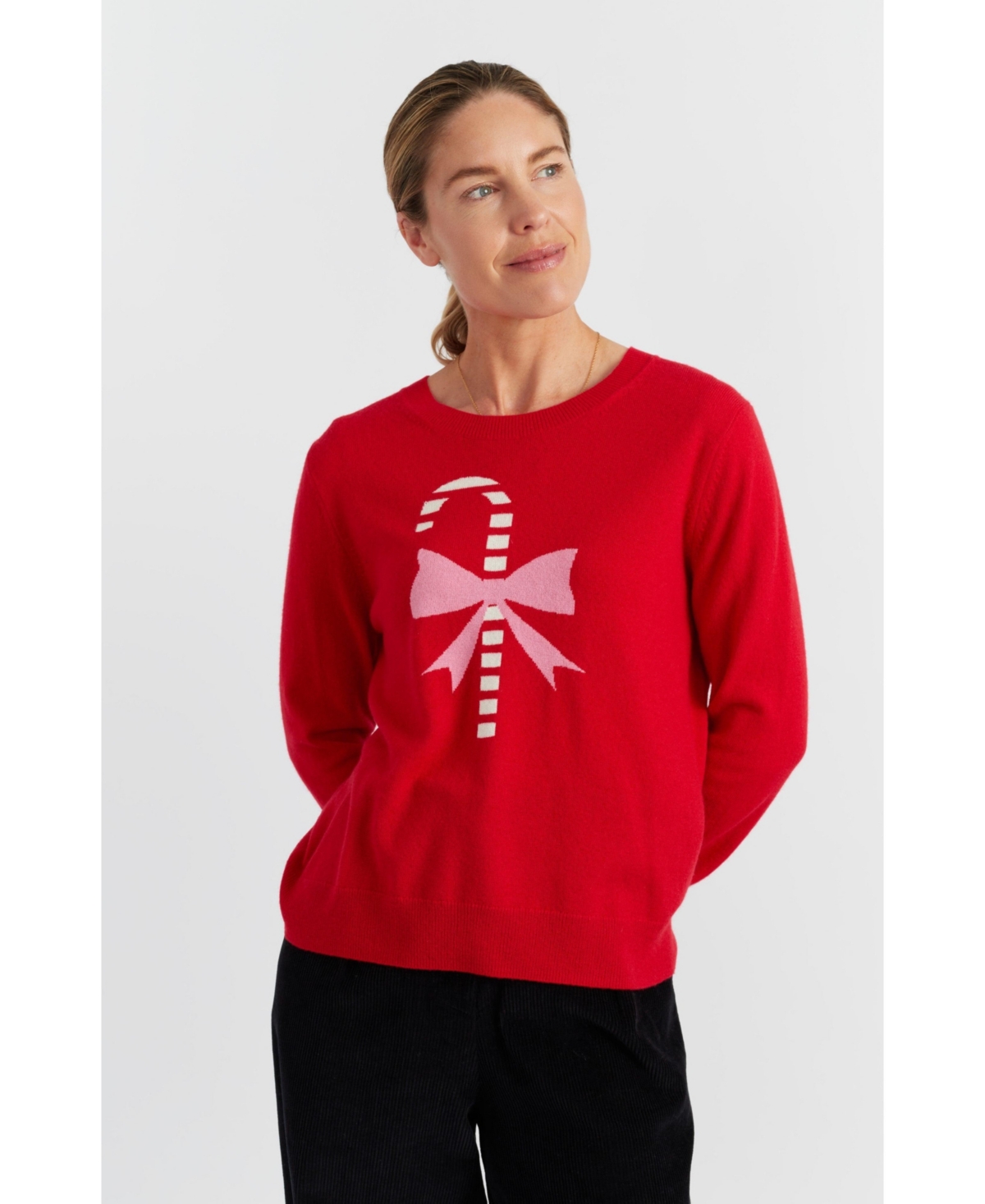 Click here for Chinti & Parker Womens Wool-Cashmere Candy Cane Sw... prices