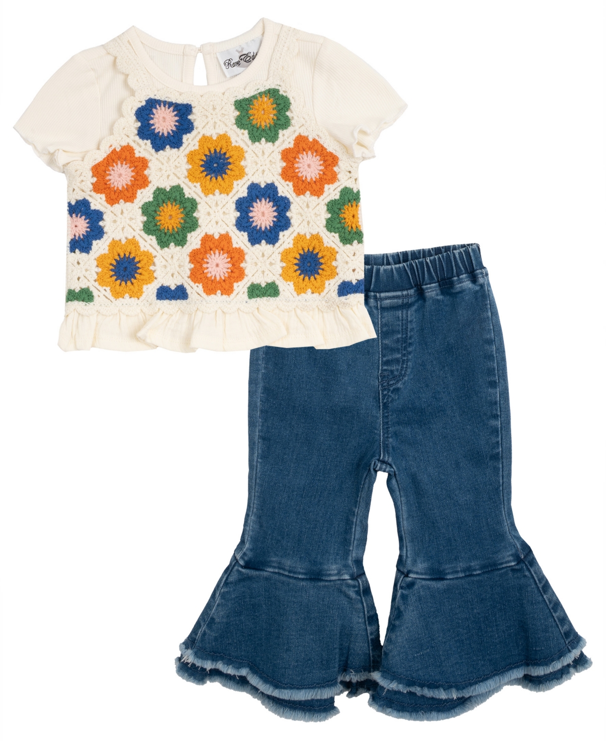 Click here for Rare Editions Baby Girl 3-Piece Top  Crochet Tank... prices