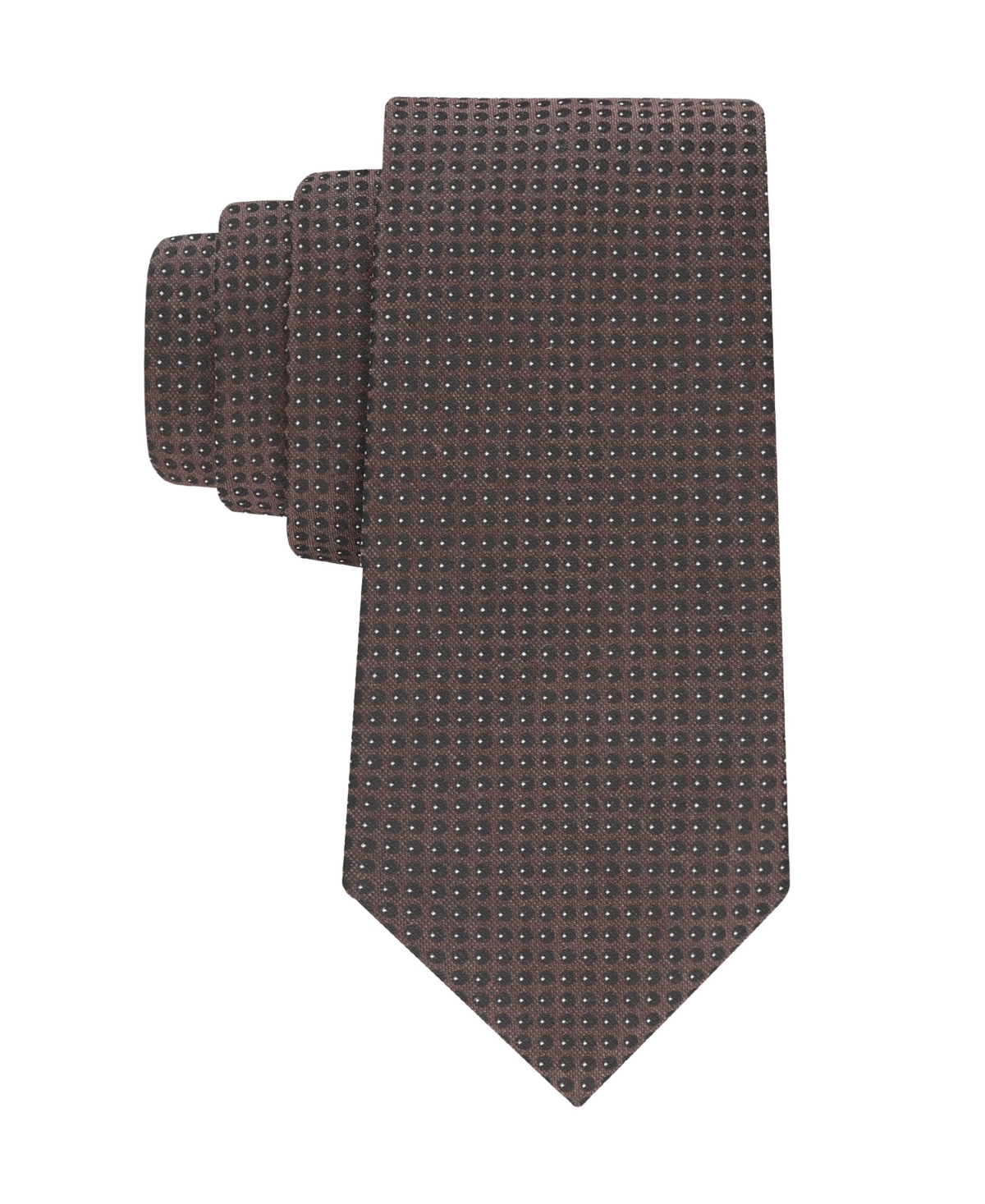 Click here for Calvin Klein Mens Stella Micro Pattern Tie - Brown prices