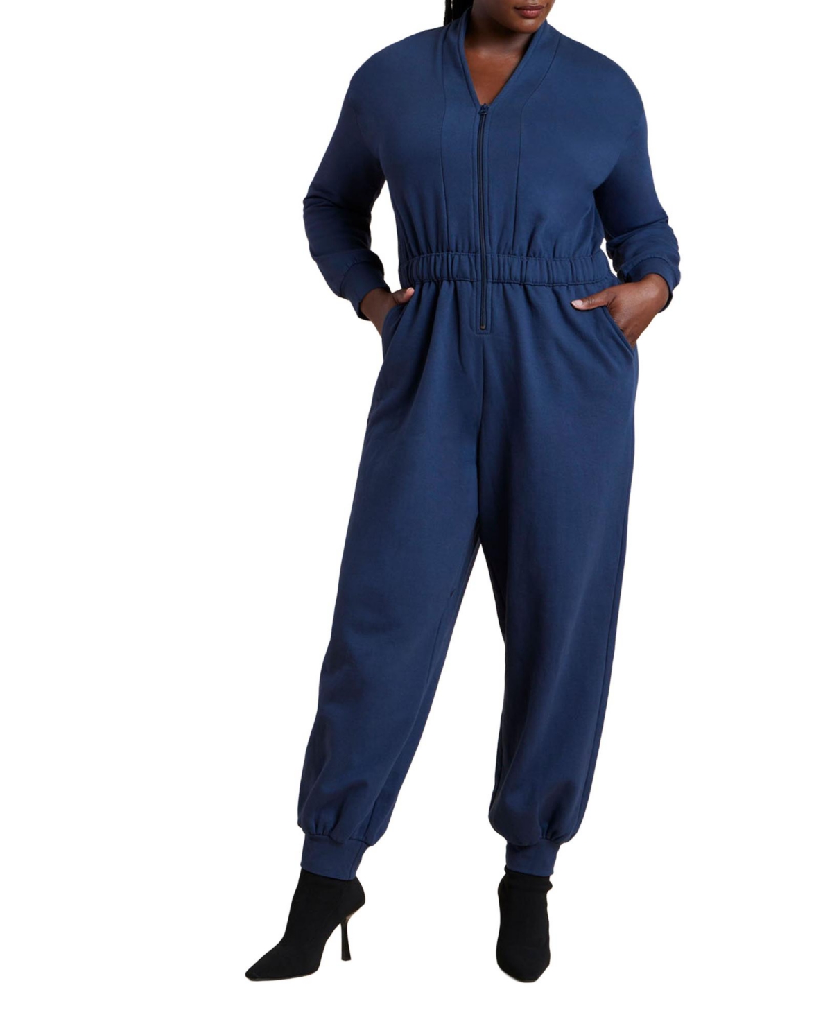 Click here for Eloquii Elements Womens Plus Size Knit Jumpsuit -... prices