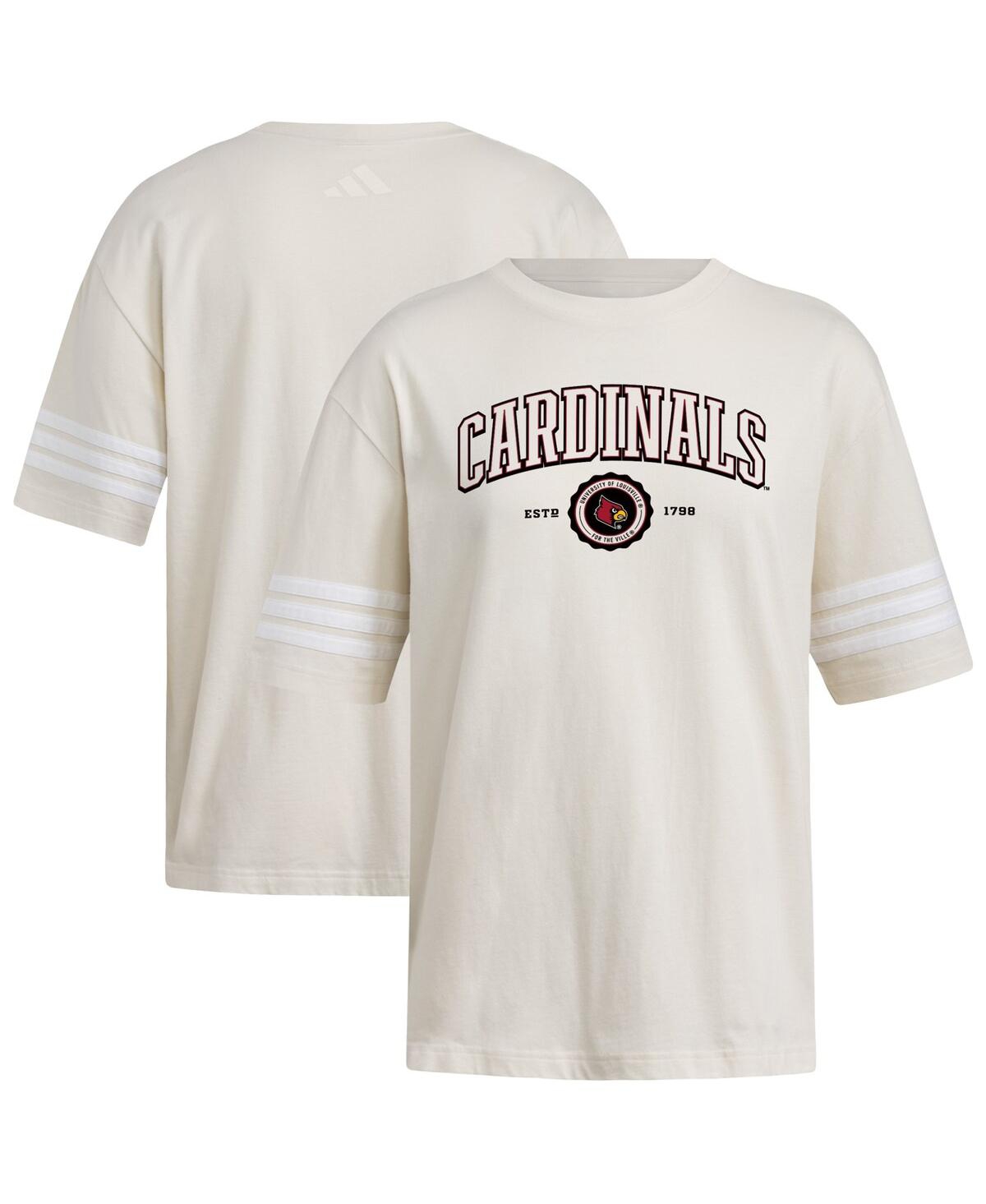 Click here for Adidas Womens Cream Louisville Cardinals Fashion T... prices