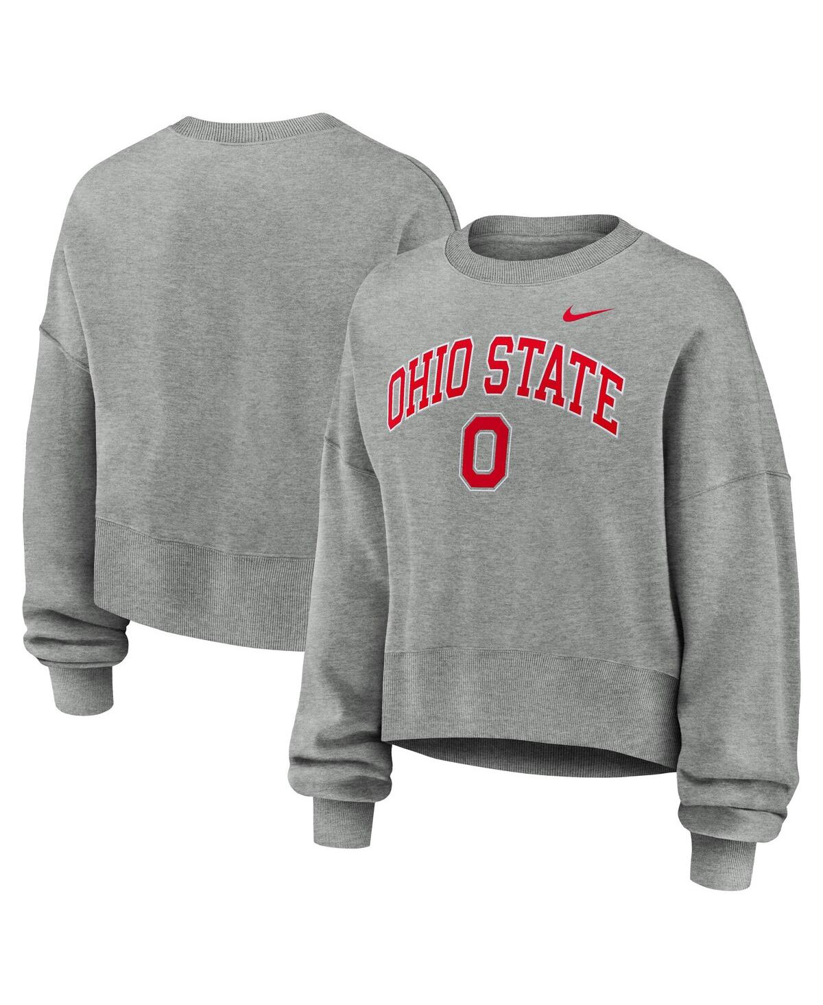 Click here for Nike Womens Heather Gray Ohio State Buckeyes Overs... prices