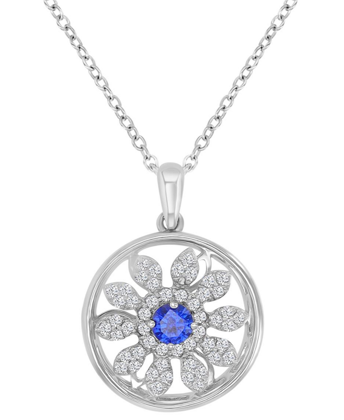 Click here for Macys Diamond Blue Sapphire (0.37 ct. t.w.) and Wh... prices