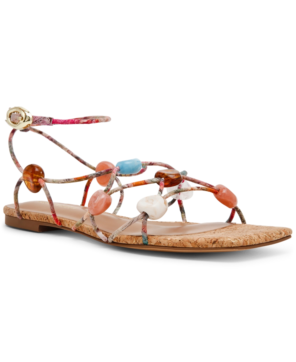 Click here for Steve Madden Womens Tides Studded Strappy Flat San... prices