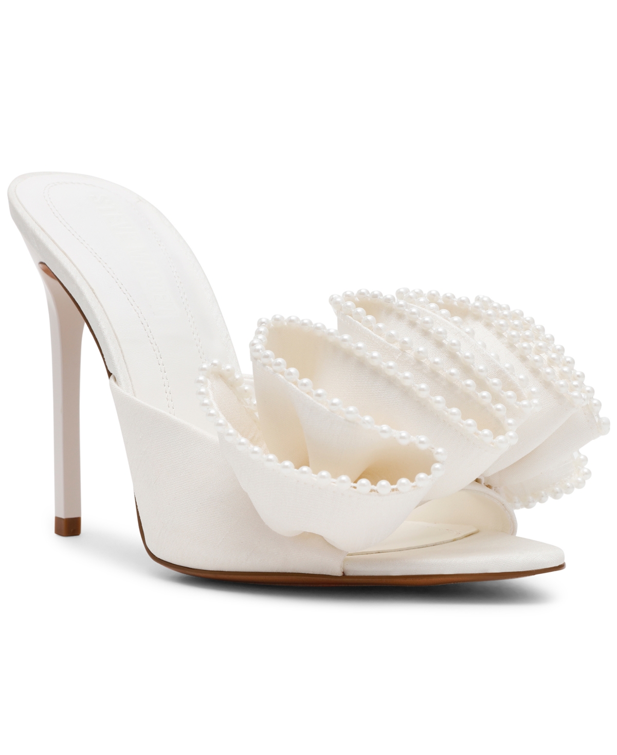 Click here for Steve Madden Womens Affinity-Pearl Ruffle High Hee... prices