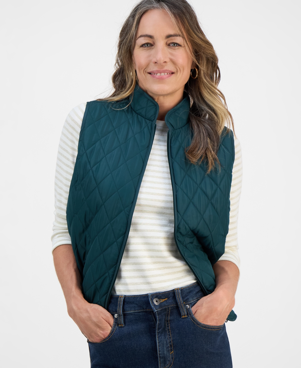 Click here for Style & Co Petite Quilted Vest  Created for Macys... prices