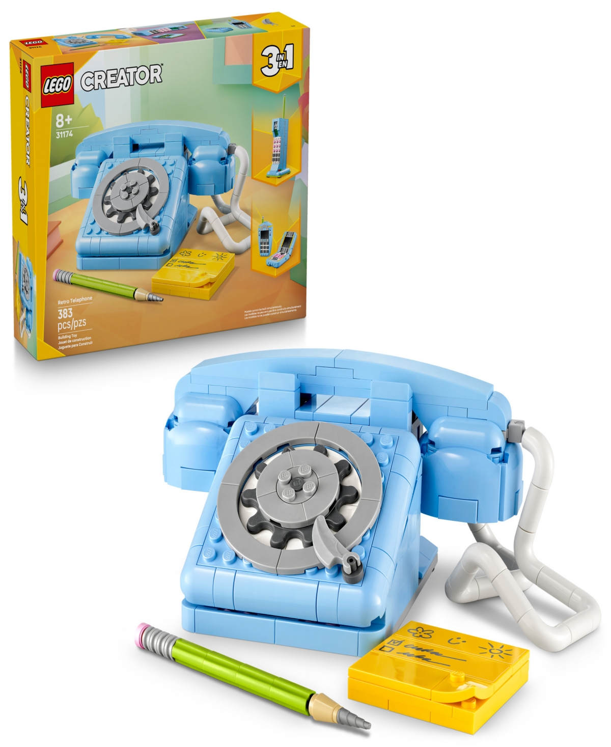 Click here for Lego Creator 3 in 1 Retro Telephone Kids Toy 31174... prices