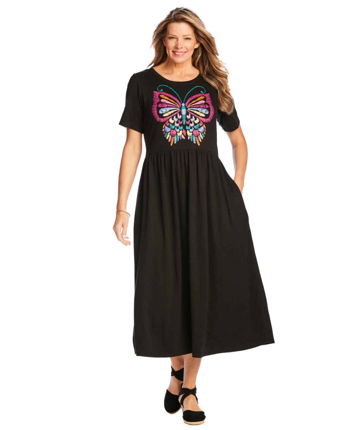 Click here for Woman Within Plus Size Short-Sleeve Scoopneck Empi... prices