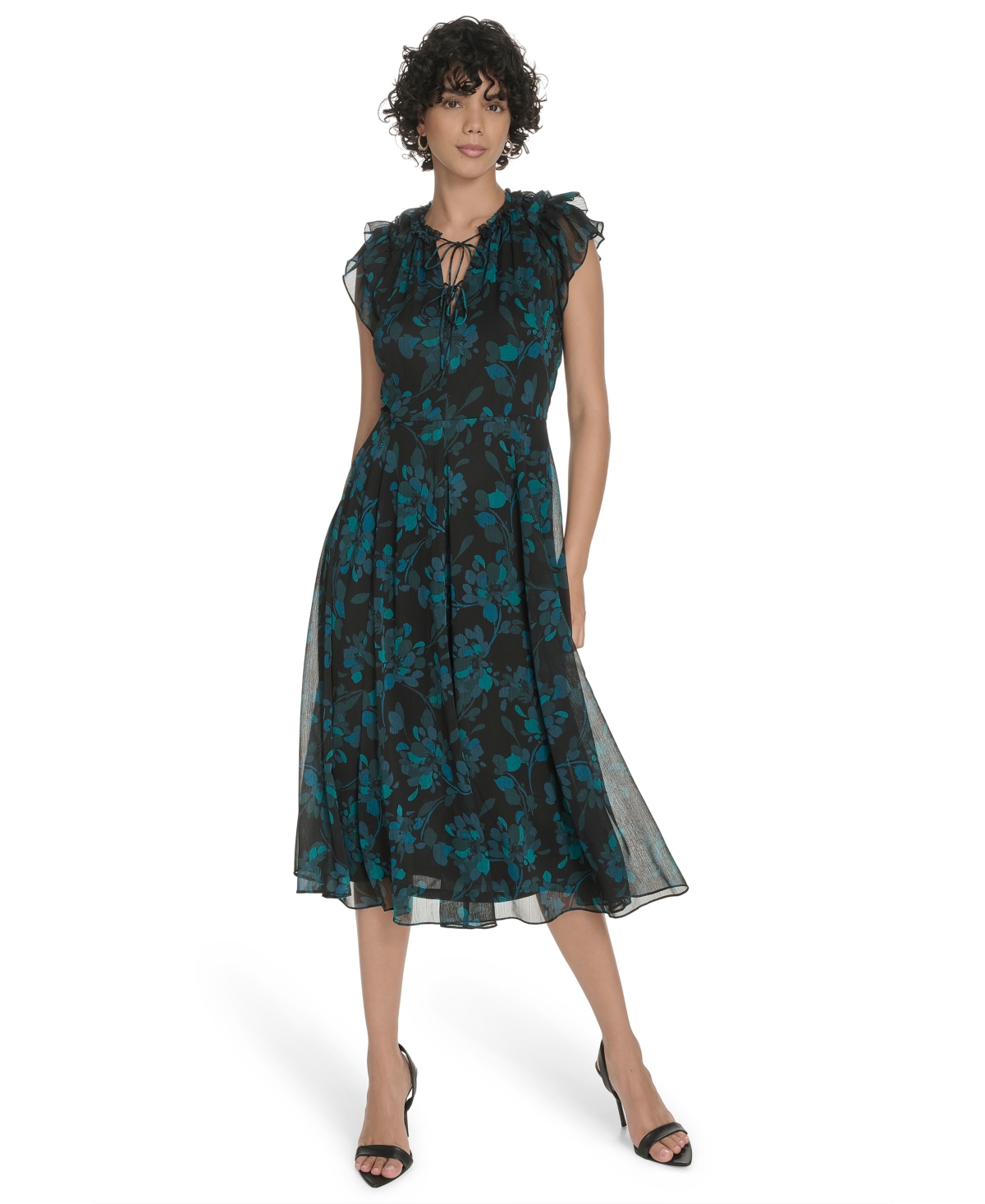 Click here for Tommy Hilfiger Womens V-Neck Printed Dress - CYPRE... prices