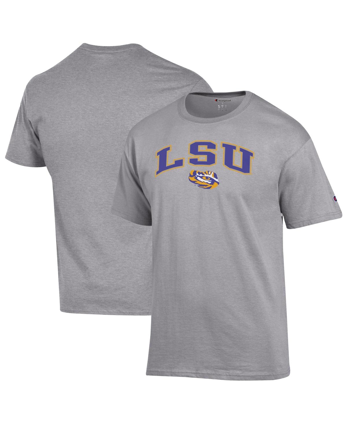 Click here for Champion Mens Heather Gray Lsu Tigers Arch Over Lo... prices