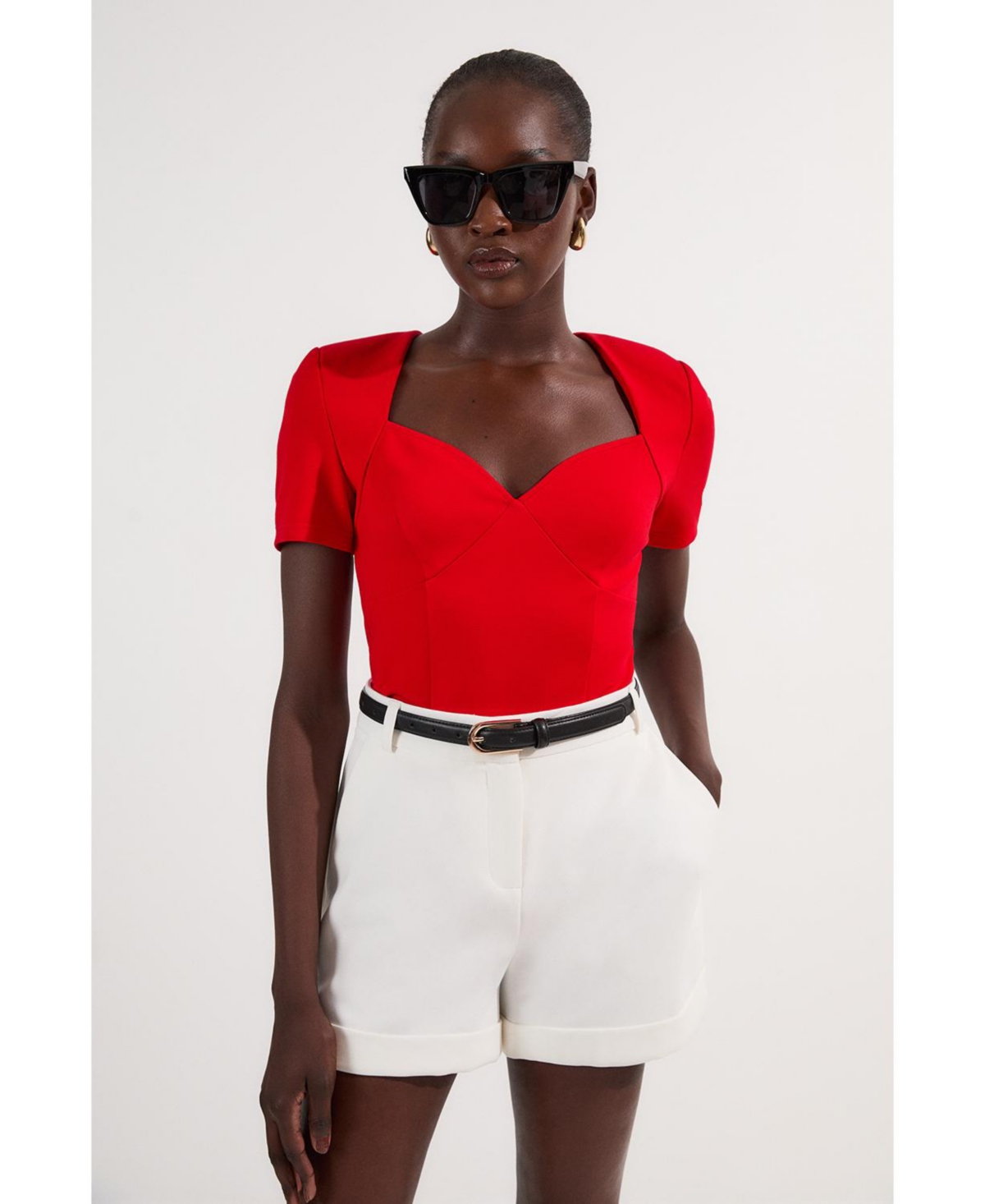 Click here for Karen Millen Womens Sweetheart Neckline Bodysuit -... prices
