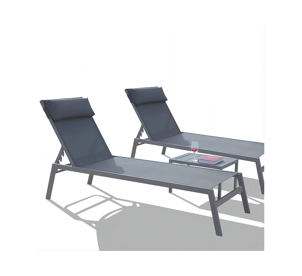 Click here for Patio Chaise Lounge Set of 3 -Piece Woven Patio Co... prices