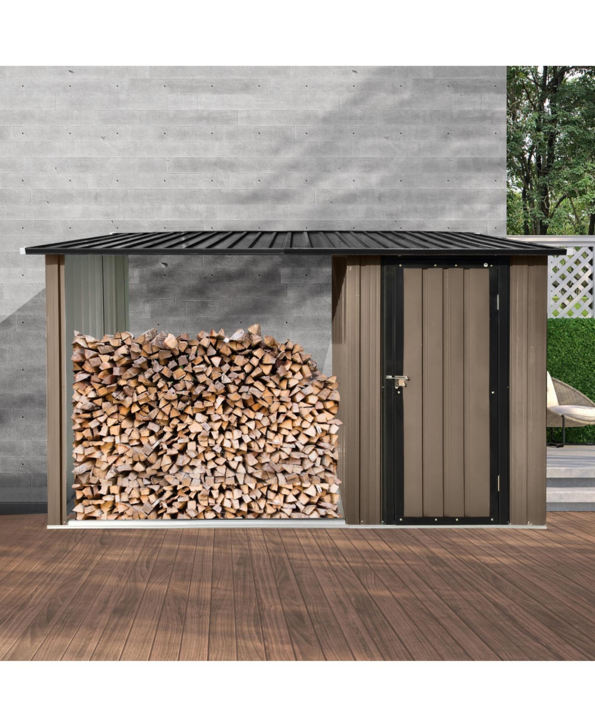 Click here for Streamdale Furniture Metal Firewood Rack & Storage... prices