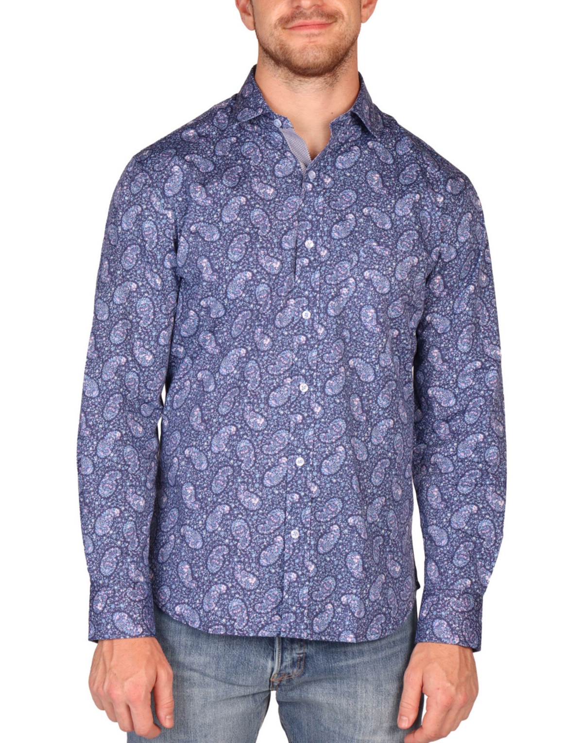 Click here for Tailorbyrd Mens Floral Paisley Long Sleeve Shirt -... prices