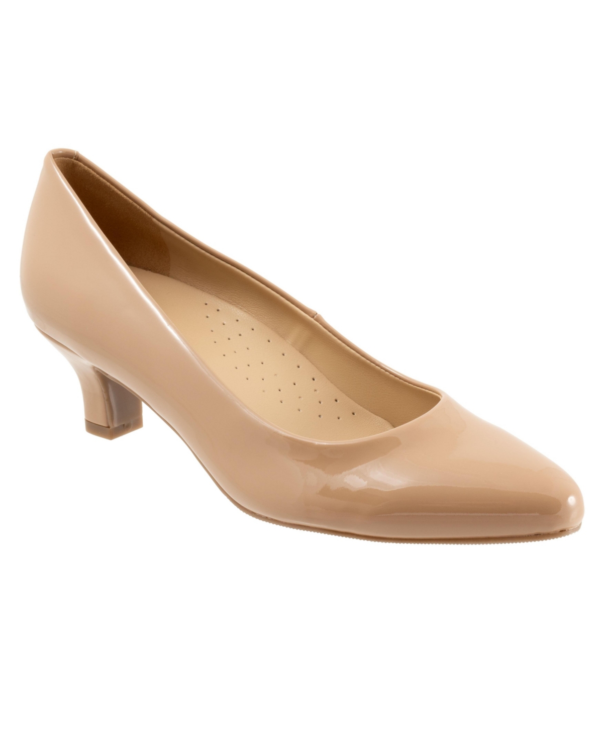 Click here for Trotters Kate Pump - Beige patent prices