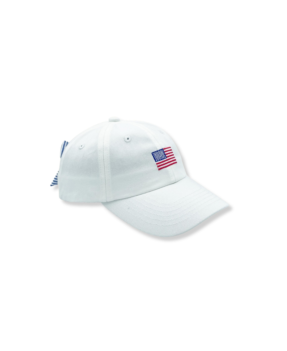 Click here for Bits & Bows Girls American Flag Bow Baseball Hat i... prices