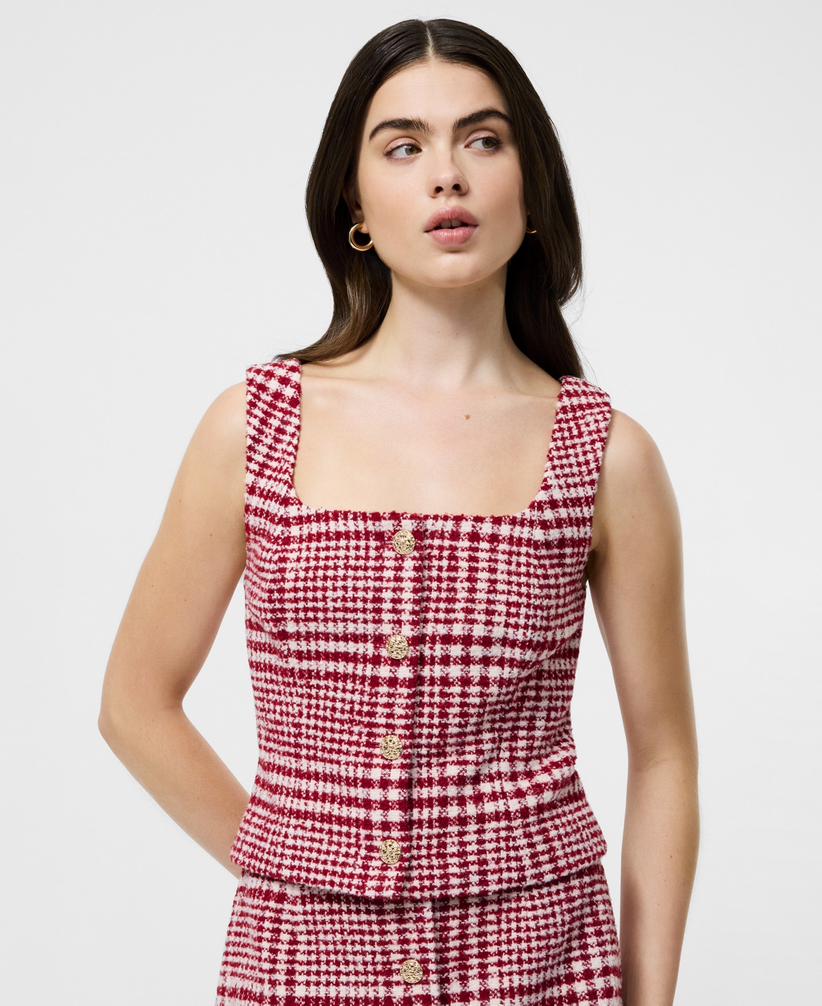 Click here for French Connection Womens Sqaure Neck Sleeveless To... prices
