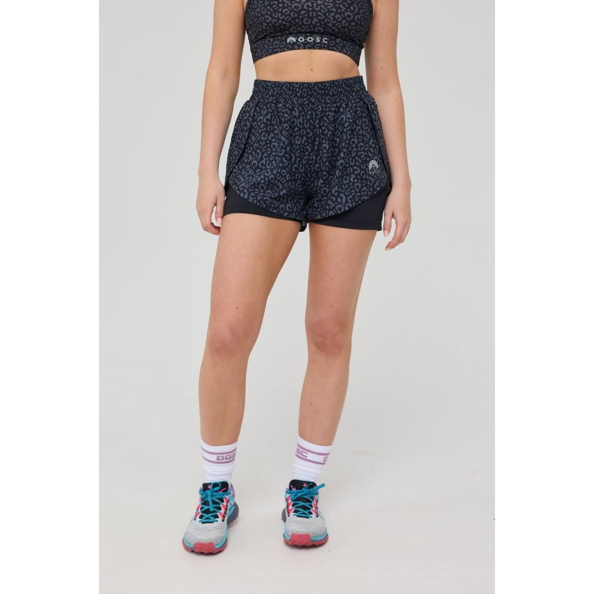 Click here for Oosc Womens Elite 2 in 1 Running Shorts - Black Le... prices