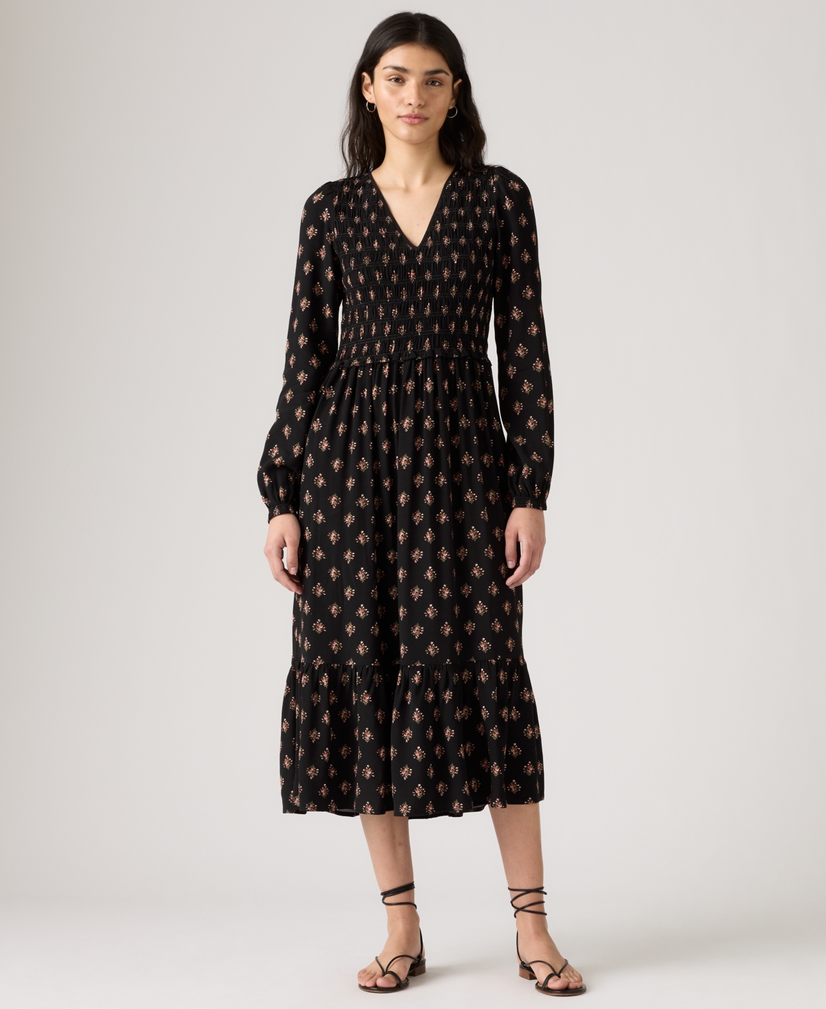 Click here for Levis Womens Esme Long Sleeve Midi Dress - Black m... prices