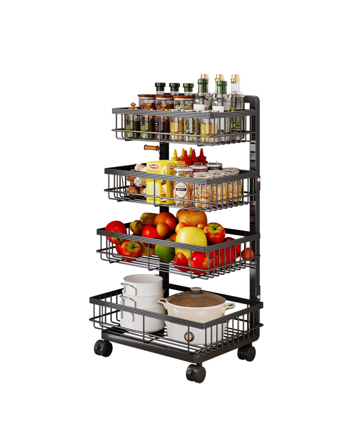 Click here for Mega casa 4-Tier Kitchen Snack Cart with Wheels â... prices