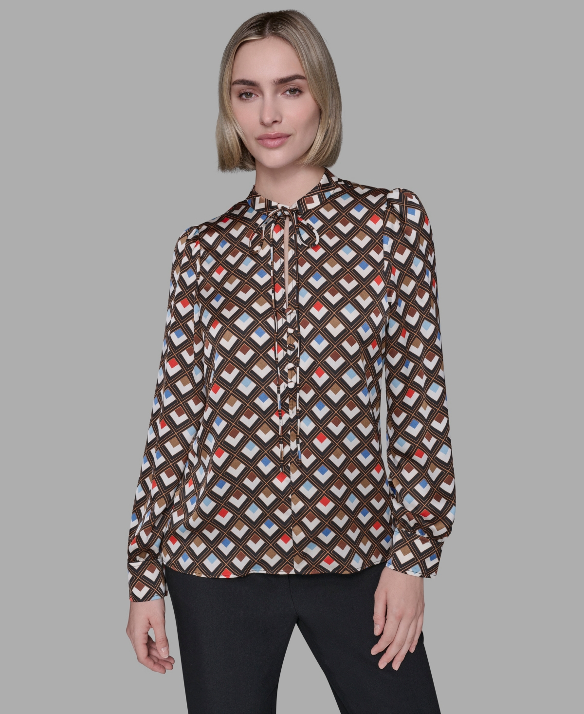 Click here for Karl Lagerfeld Paris Womens Long Sleeve Top - Blac... prices