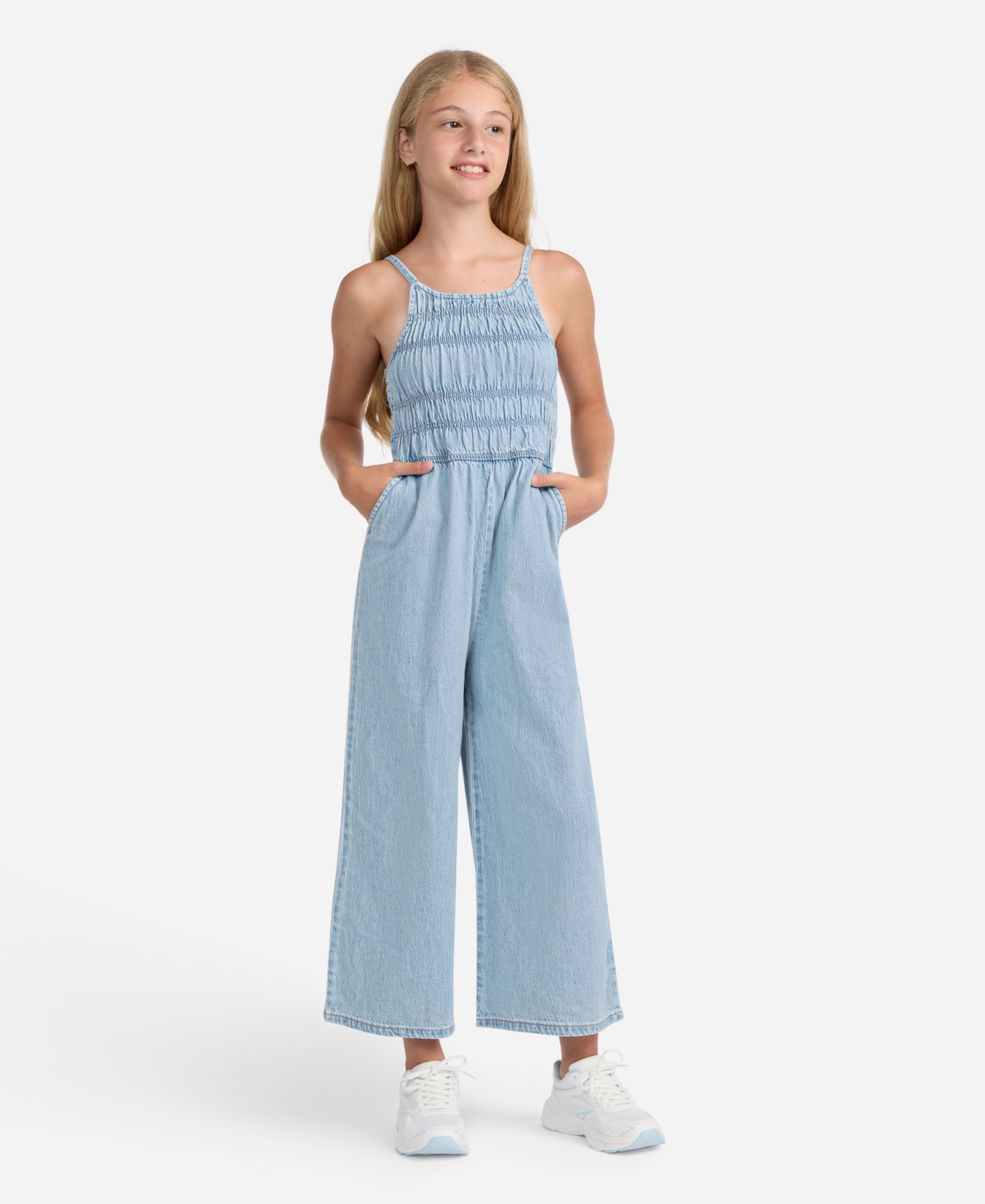 Click here for abercrombie kids Girls High Neck Jumpsuit - Blue prices