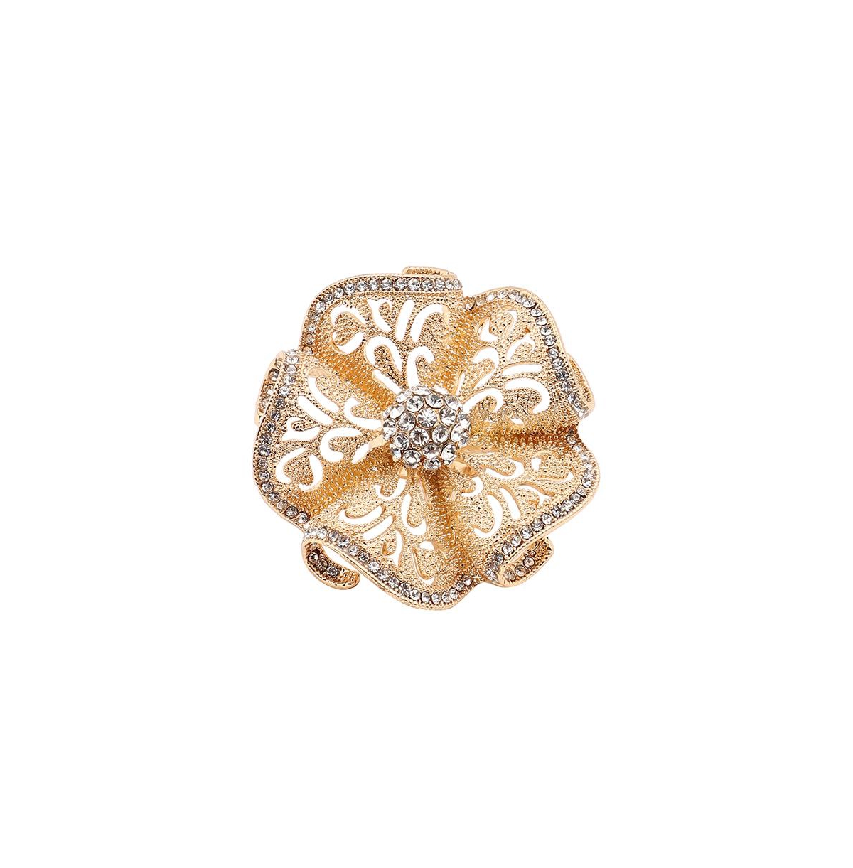 Click here for Sohi Floral Statement Ring - Silver prices