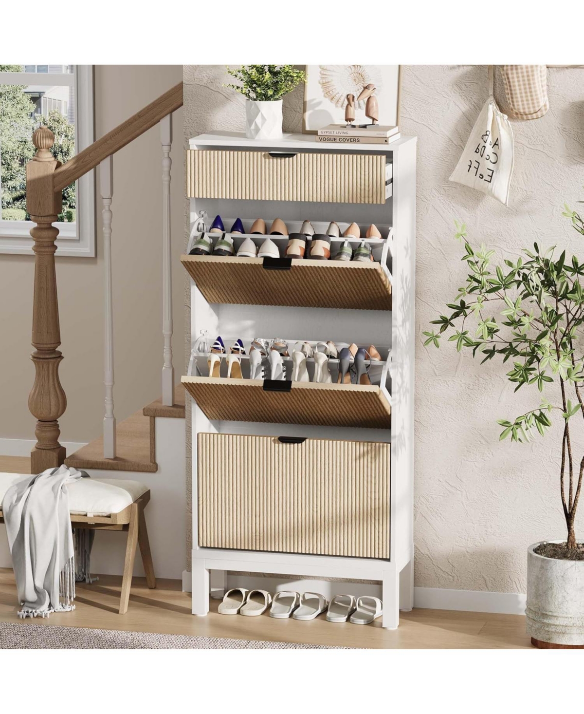 Click here for gaomon Shoe Storage Cabinet with 3 Flip Drawers an... prices