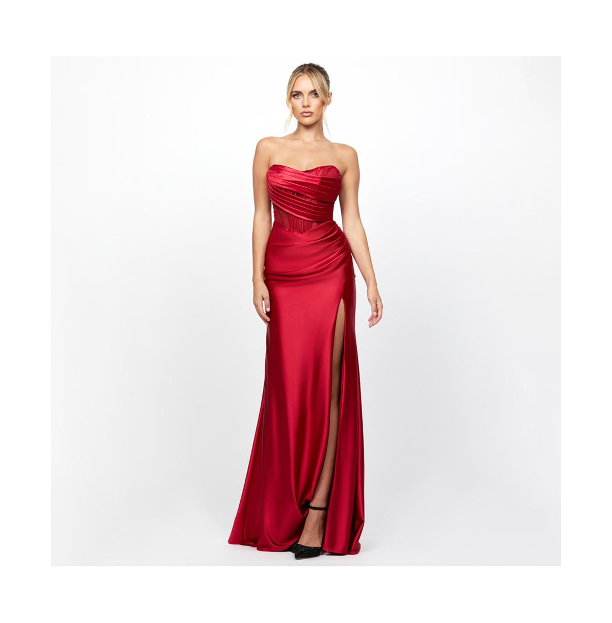 Click here for Bariano Aurdrey Strapless Corset Gown - Red prices