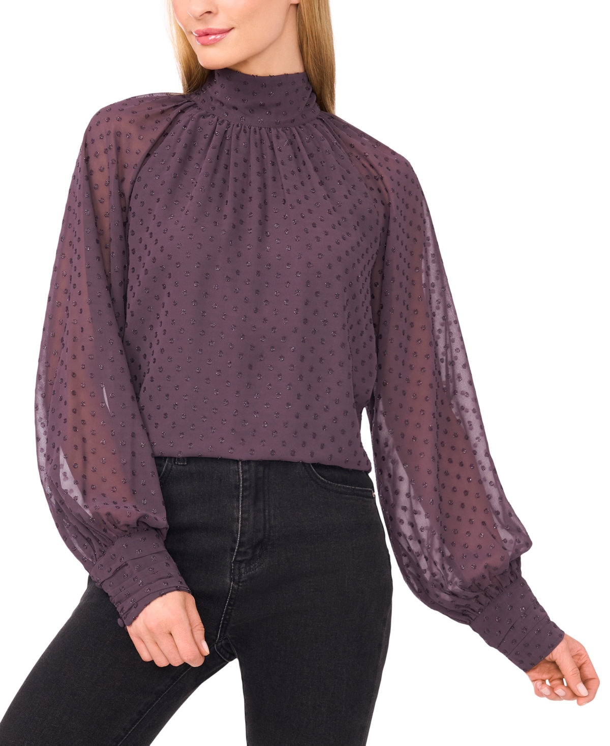 Click here for CeCe Womens Long-Sleeve Bow Neck Raglan Blouse - G... prices