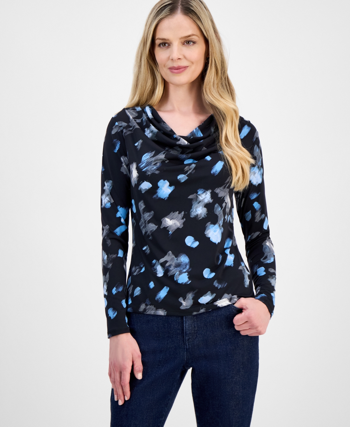 Click here for I.n.c. International Concepts Petite Printed Cowln... prices