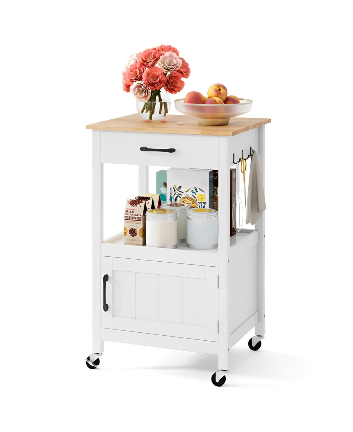 Click here for Rolling Kitchen Island Cart with Drawer and Side H... prices