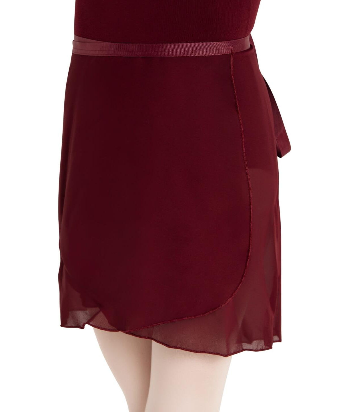 Click here for Capezio Georgette Wrap Skirt - Burgundy prices