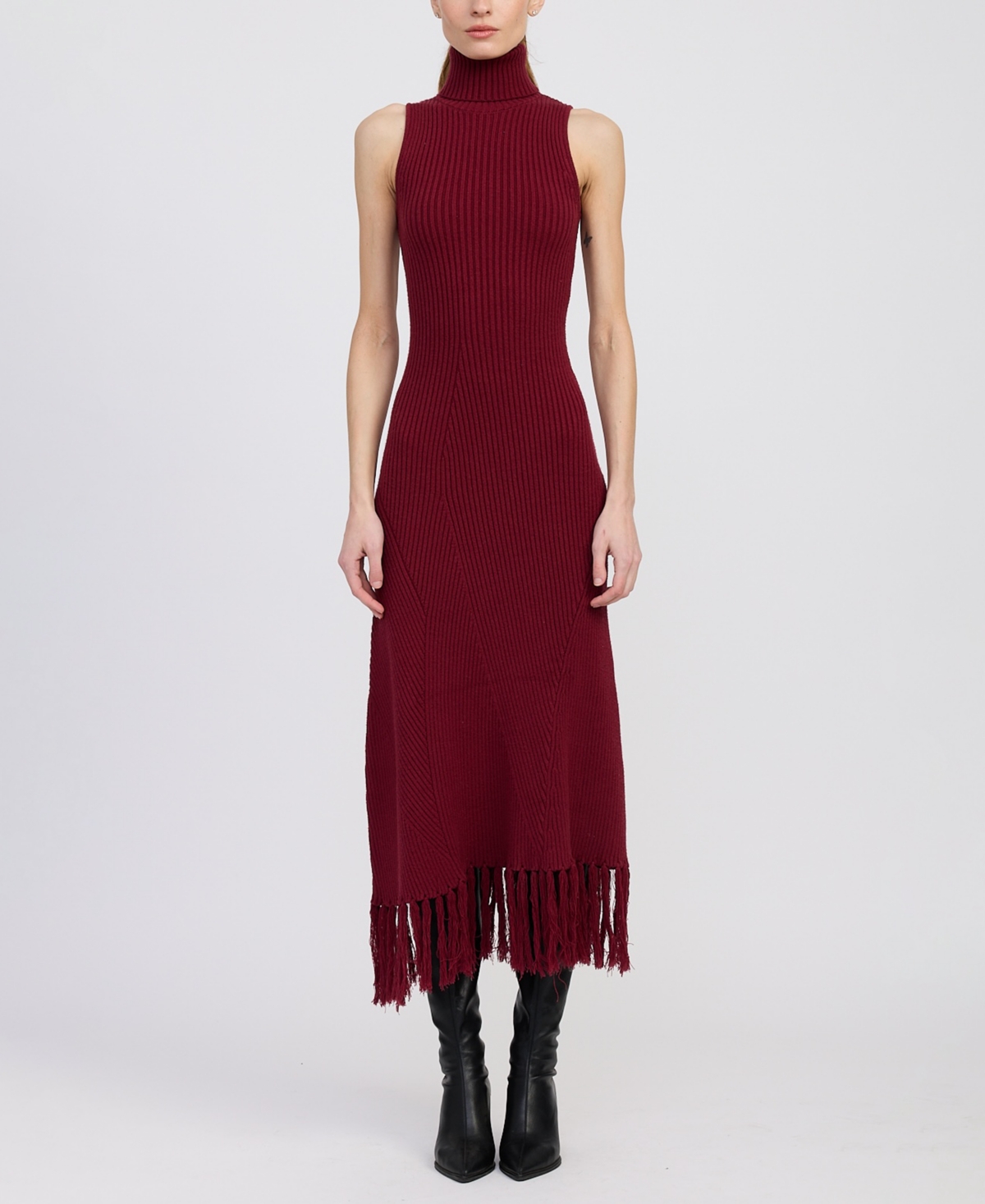 Click here for En Saison Womens Nathalia Maxi Sweater Dress - Bur... prices