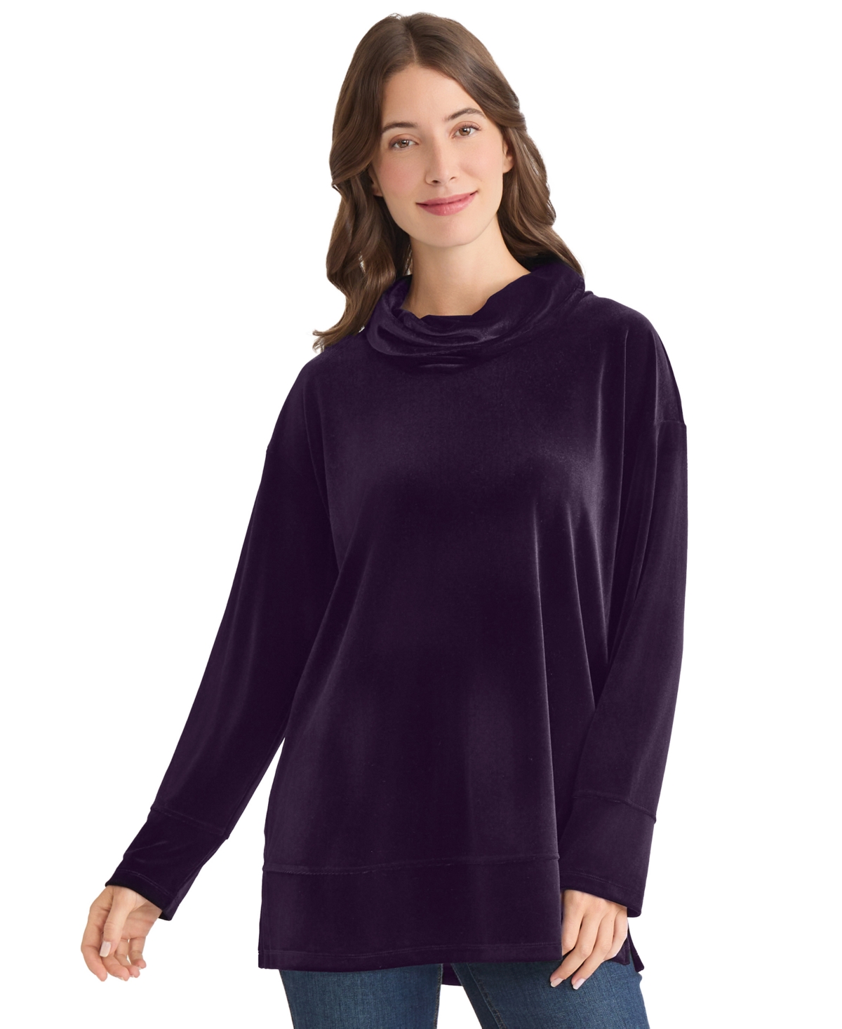 Click here for Jones New York Womens Cowl Neck Side Slit Sweater... prices